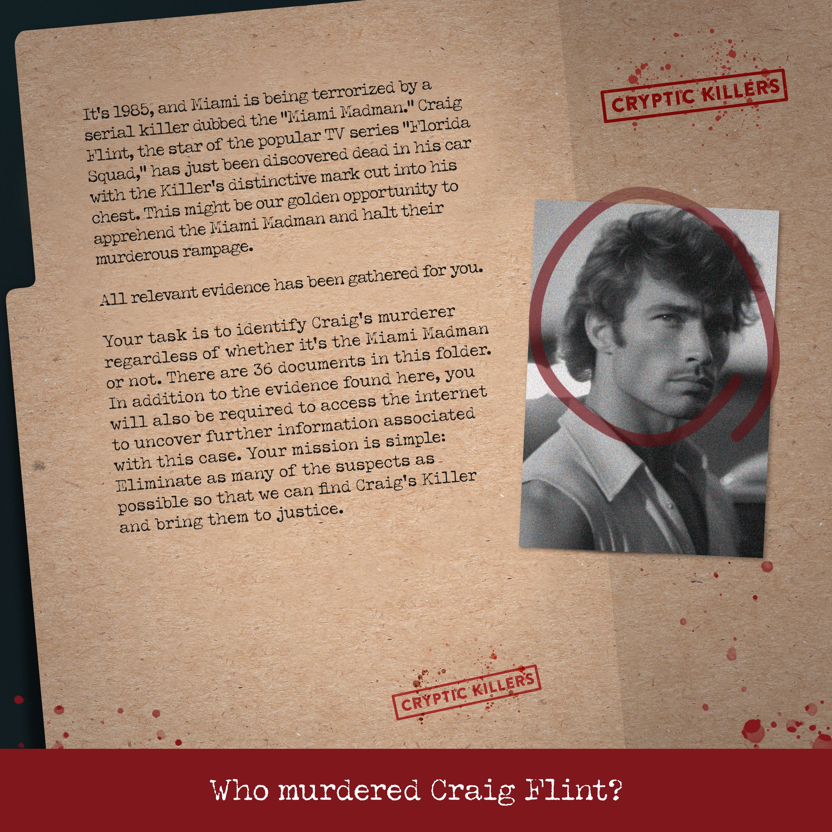 Murder in Miami | 1980s Serial Killer Detective Game – Cryptic Killers