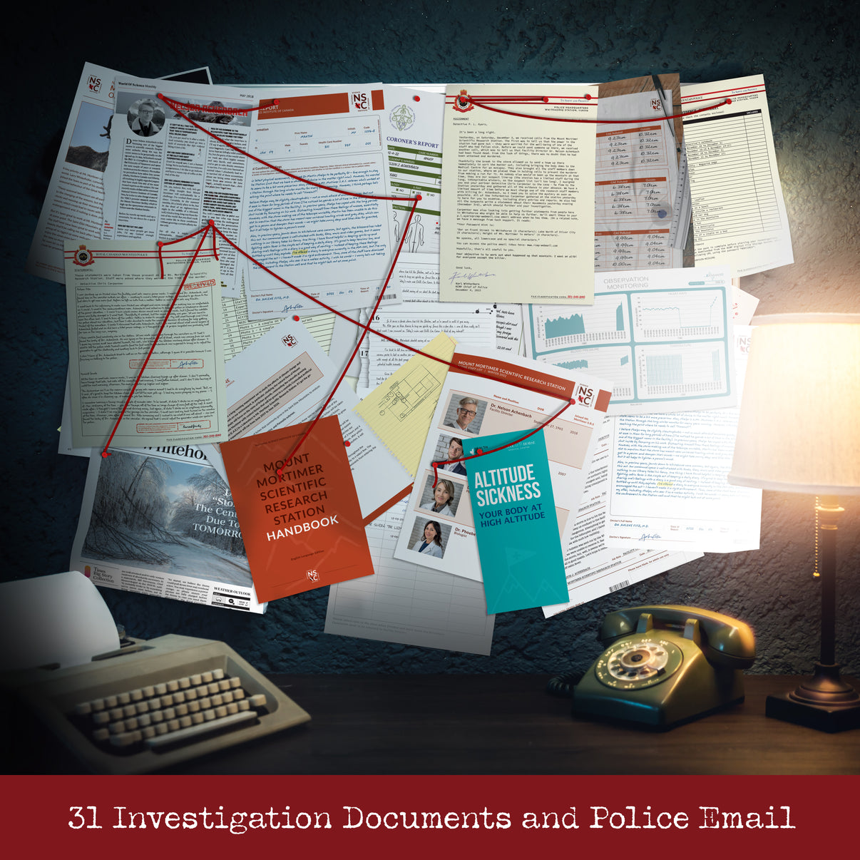 Murder on Mount Mortimer | Snowed-In Detective Game – Cryptic Killers
